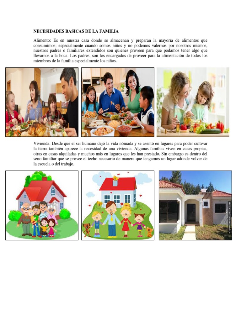 Necesidades Básicas de la Familia | PDF | Salud y bienestar | Estilo de ...