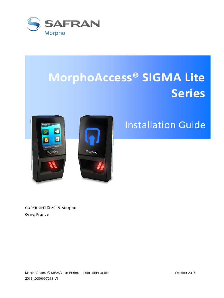 2015 - 2000007248 - MA SIGMA Lite - Installation Guide | PDF | Access ...