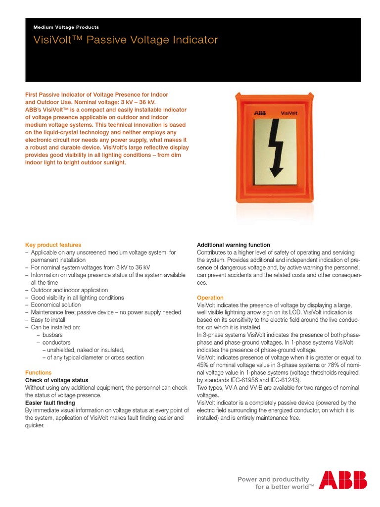 VisiVolt A4-En - W3 - Lo-Res | Download Free PDF | Voltage | Insulator ...