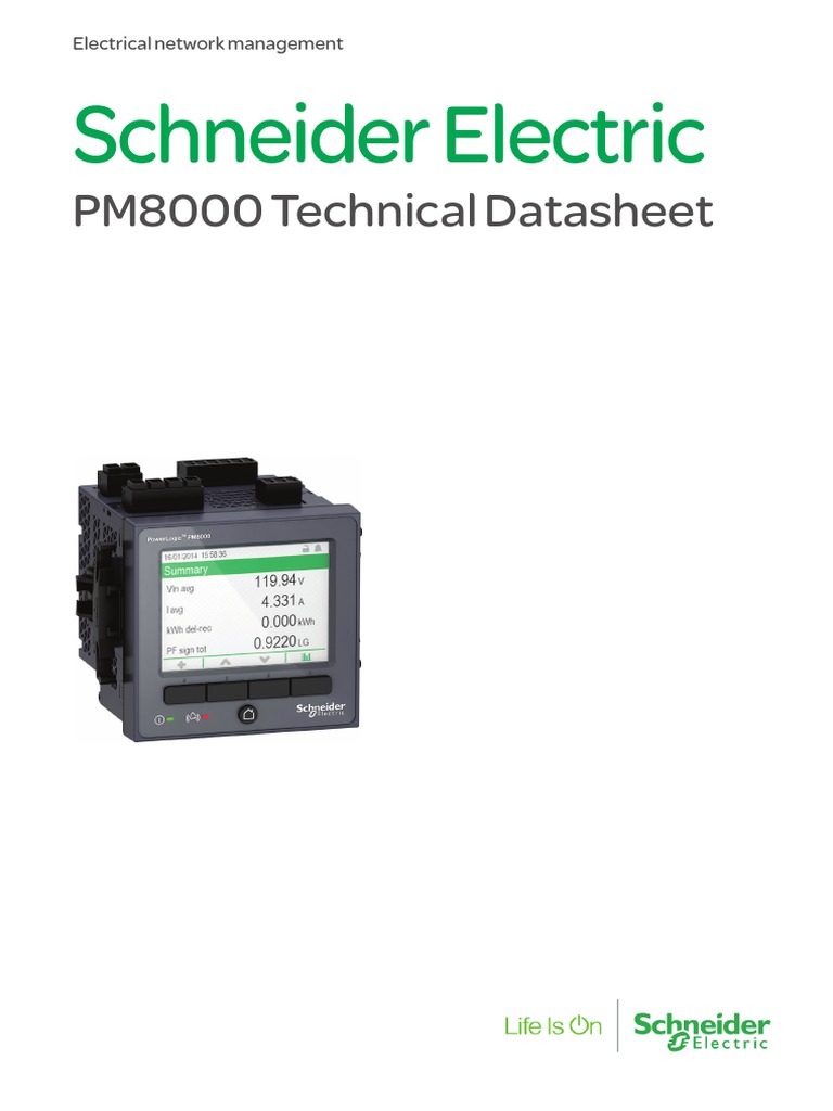 PM8000 Datasheet | PDF | Ac Power | Computer Network