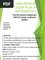 Detailed Lesson Plan in LCM | PDF | Applied Psychology | Behavior ...