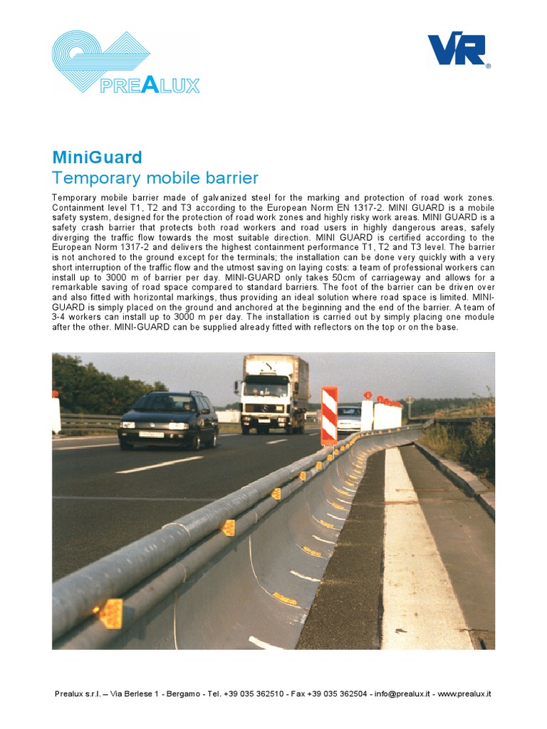Miniguard Barriers | PDF | Road | Transport Infrastructure