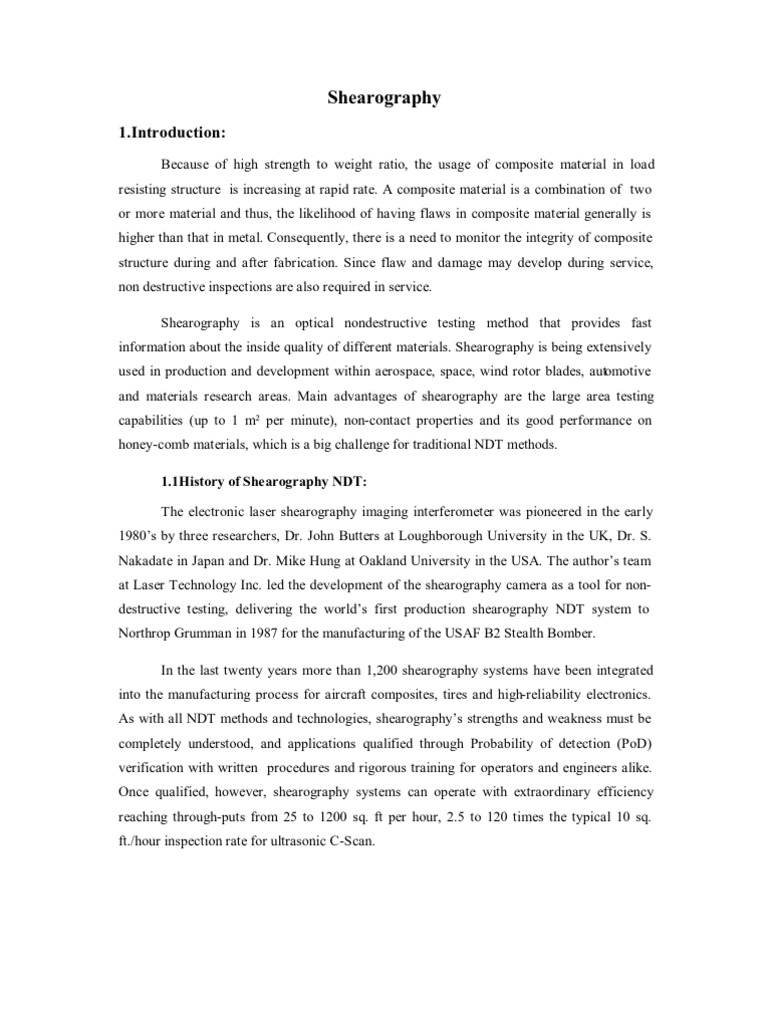 Shearography | PDF | Applied And Interdisciplinary Physics | Optics