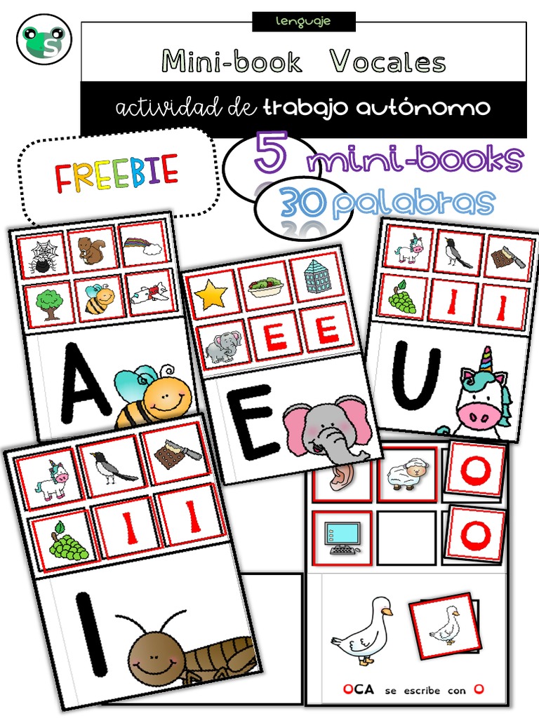 Mini libro interactivo de vocales | PDF