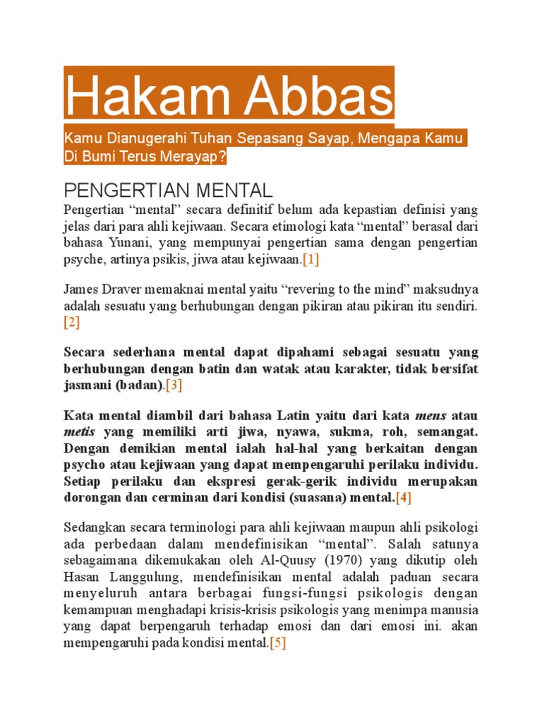 Definisi dan Pentingnya Kesehatan Mental | PDF | Pengembangan Diri