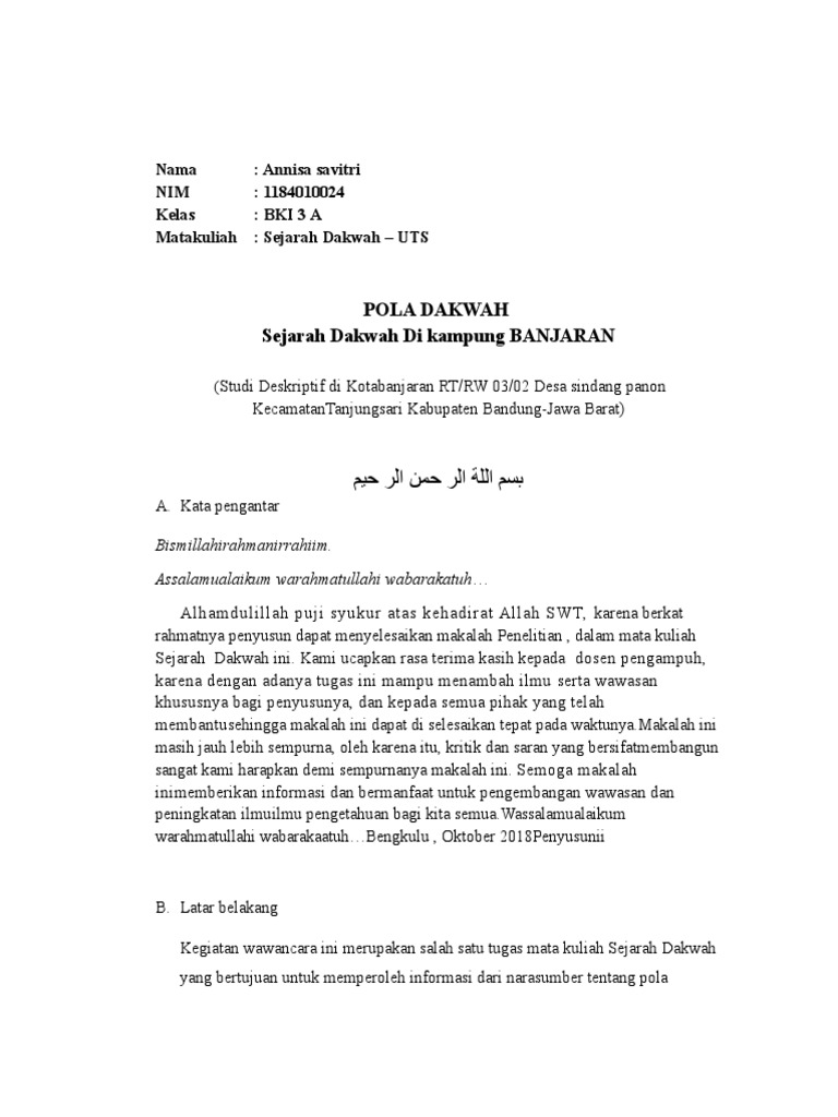 Pola Dakwah di Kampung Banjaran | PDF