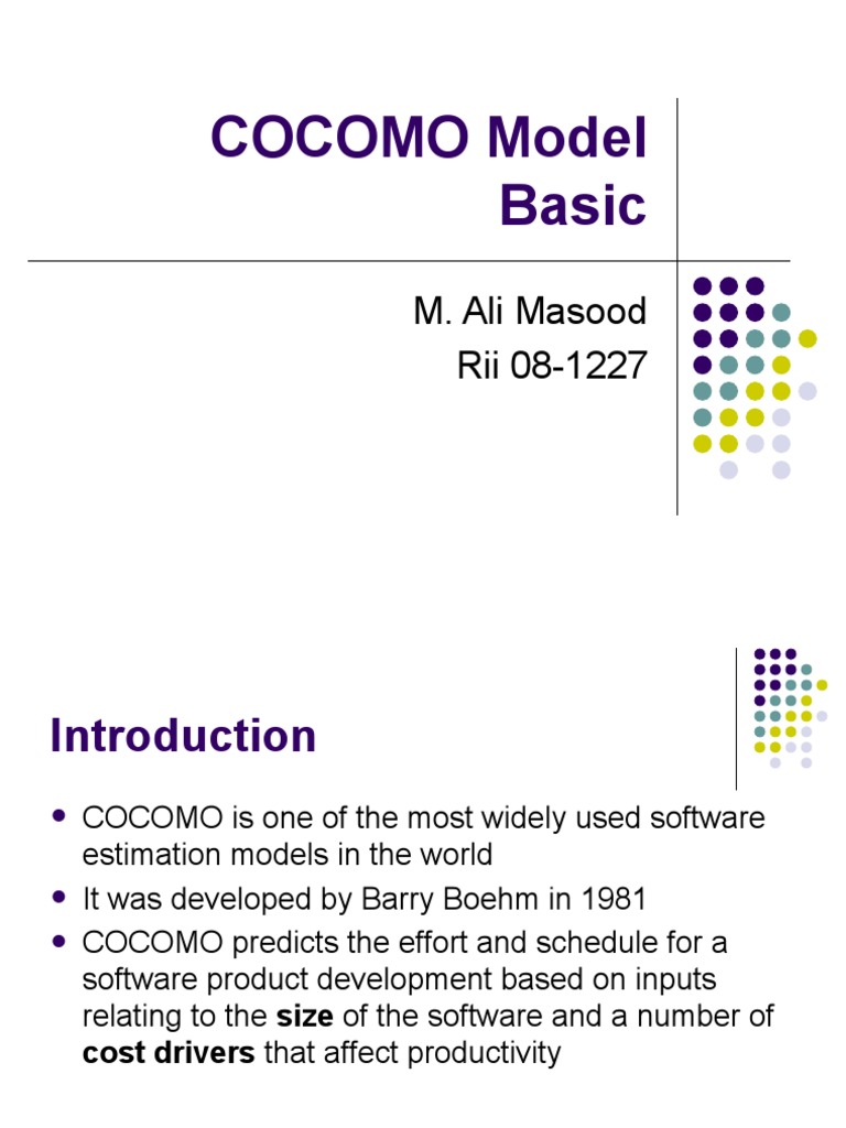 Cocomo Model | PDF | Software Engineering | Computing