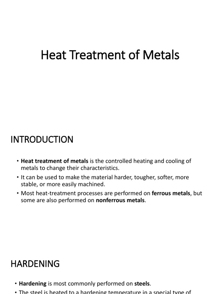 Heat Treatment Techniques for Metals | PDF | Heat Treating | Annealing ...
