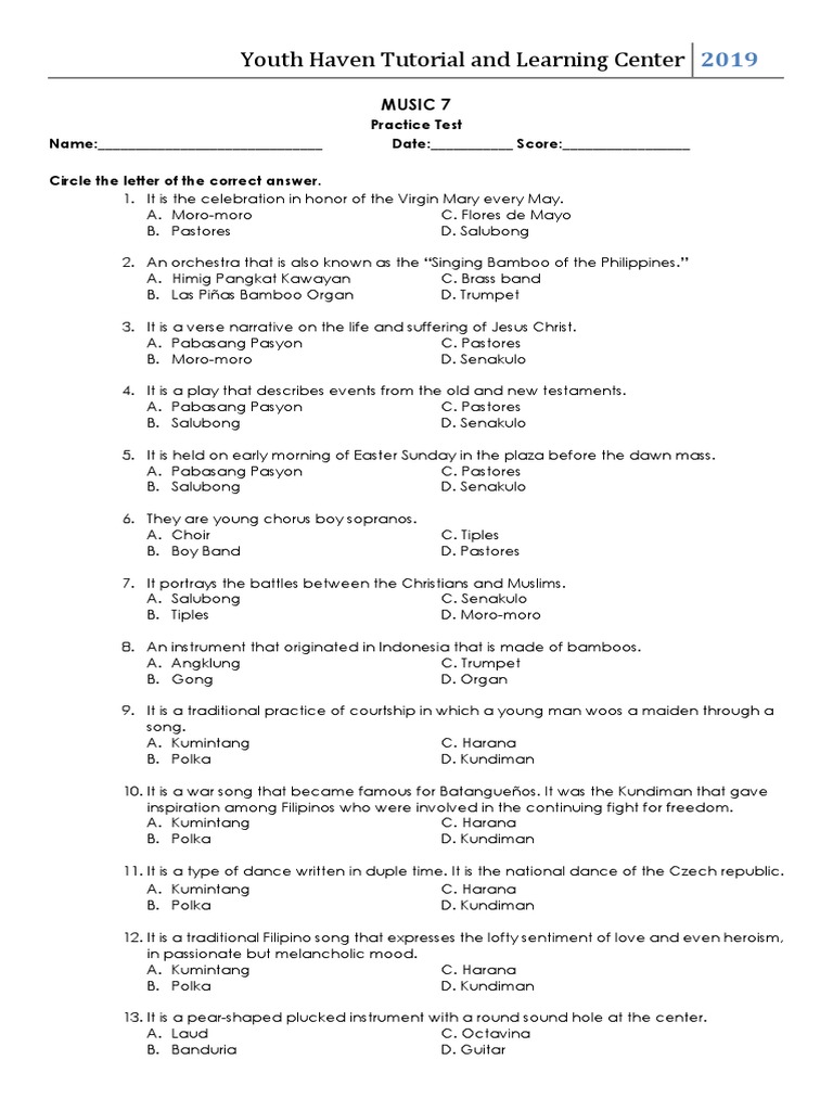 MUSIC-1st Quarter-Grade 7 | PDF | Guitars | String Instruments