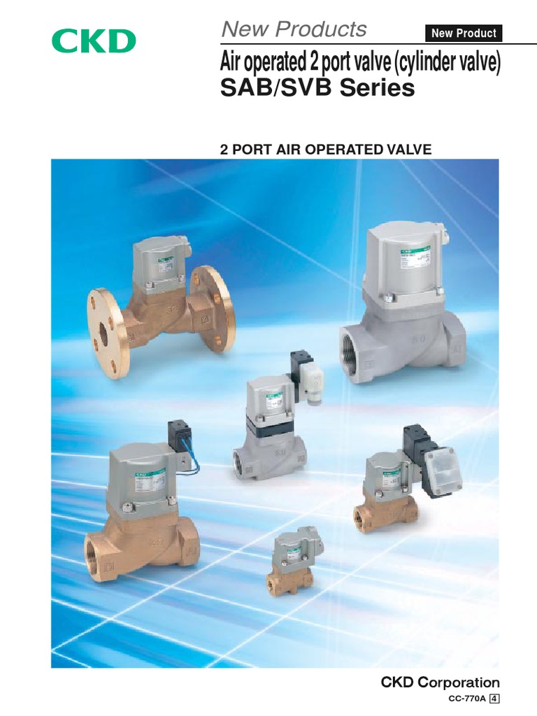 New Products Air operated 2 port valve (cylinder valve) SAB/SVB Series ...