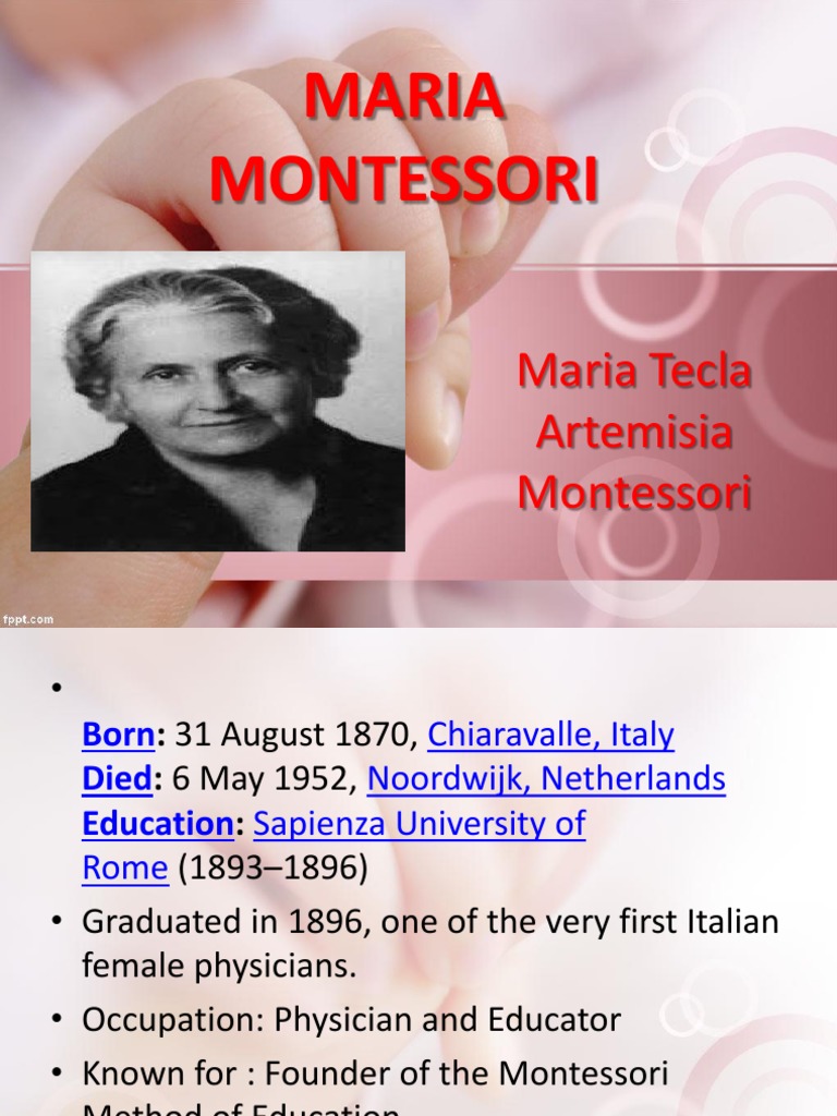 Report Maria Montessori | PDF | Montessori Education | Epistemology