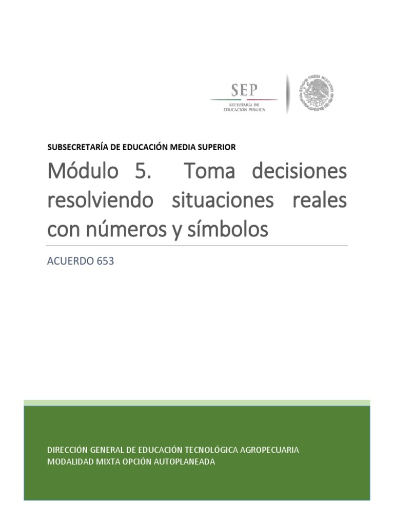 Modulo 5 | PDF | Aprendizaje | Enseñanza de matemática