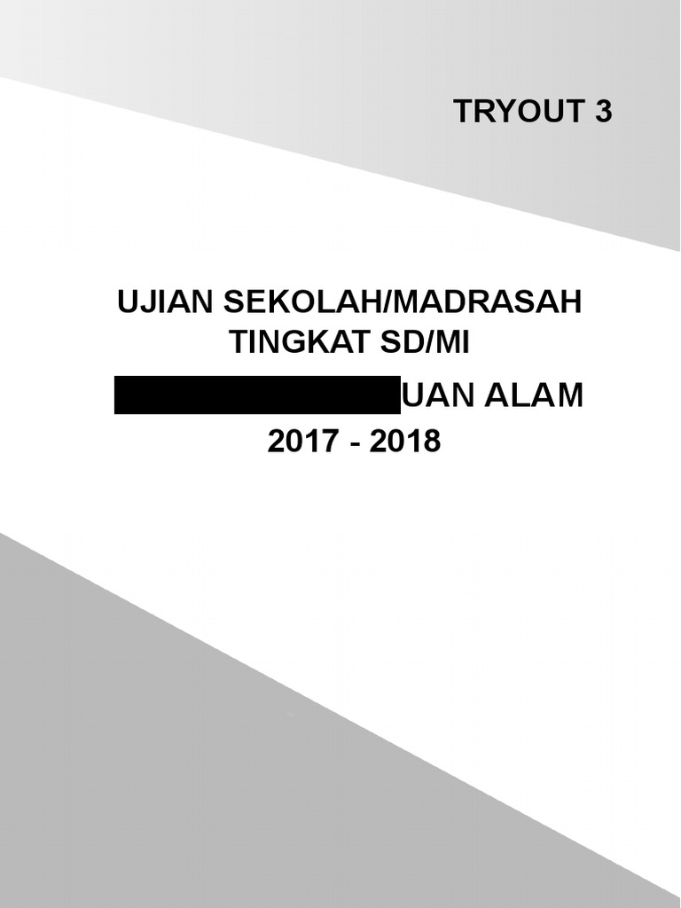 Tryout 3 Ipa 2017 2018 | PDF
