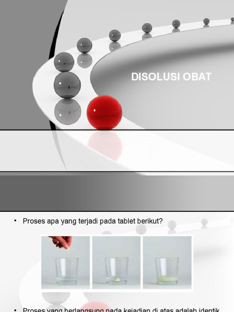 Proses dan Faktor Disolusi Obat | PDF
