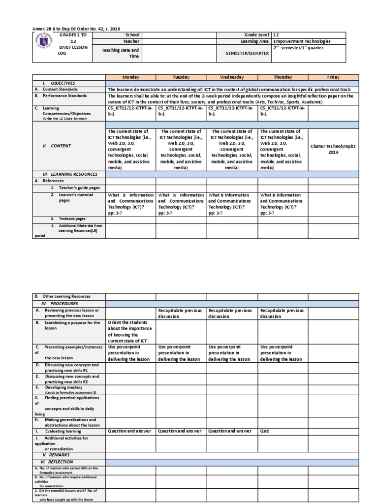 DLL EMPowerment TECHnologies | PDF | Educational Technology | Spreadsheet