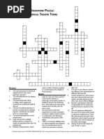 Technical Theatre Vocab Crossword Puzzle PDF | PDF