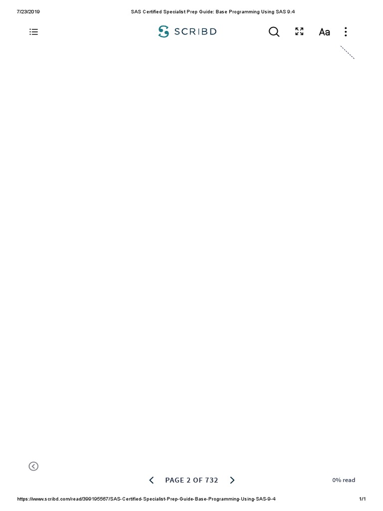 SAS Certified Specialist Prep Guide - Base Programming Using SAS 9.4 PDF | PDF