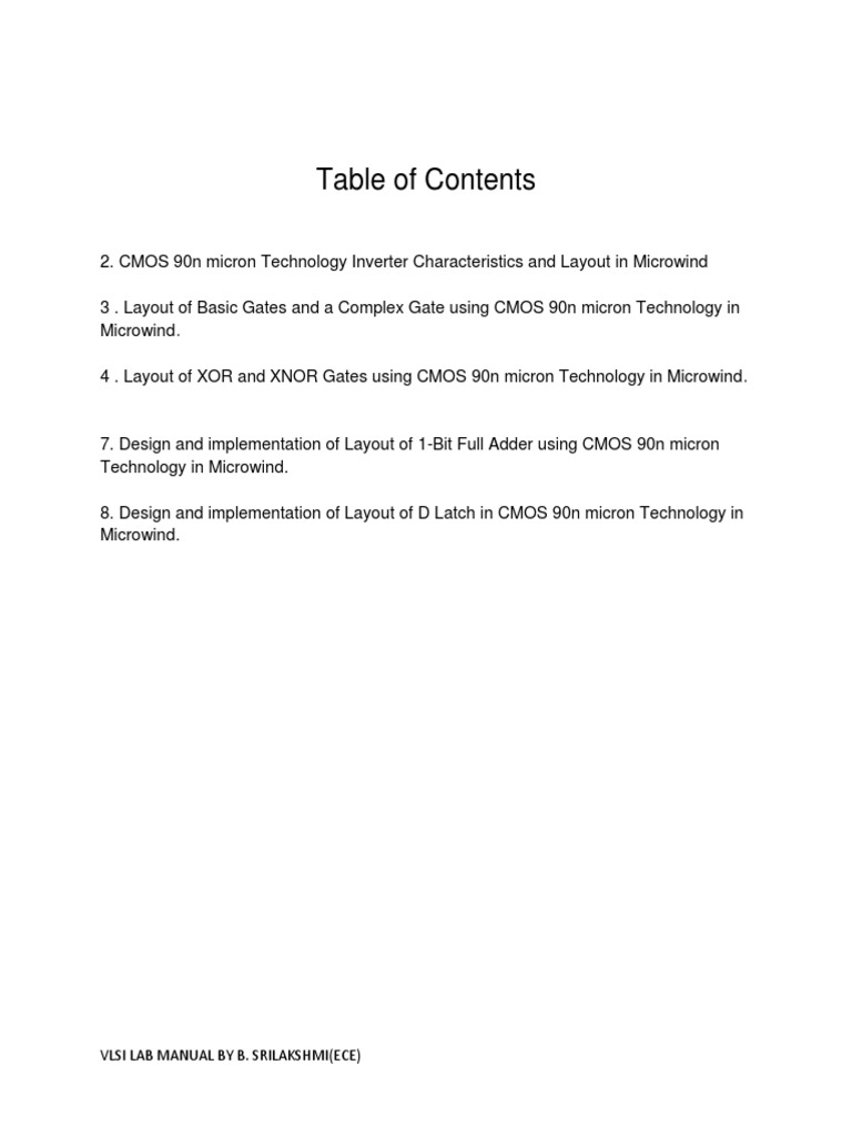 CMOS Inverter and Gates Layout in Microwind | PDF | Cmos | Field Effect ...