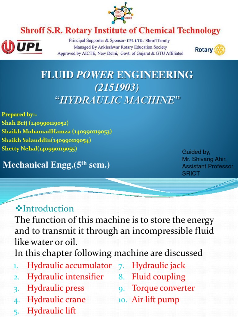 Hydraulic Machines | PDF | Hydraulics | Pump