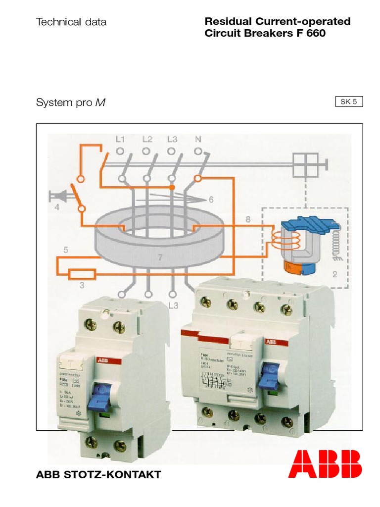 Abb RCCB PDF | PDF | Fuse (Electrical) | Electromagnetism