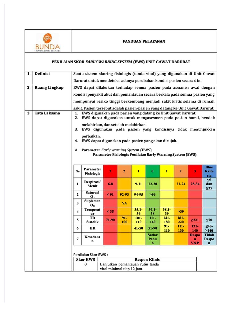 Contoh Spo Ews Igd | PDF