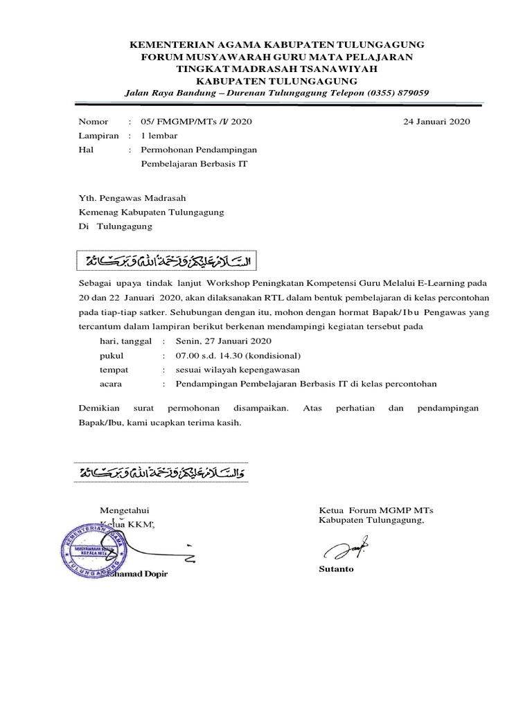 Surat Permohonan Pendampingan | PDF