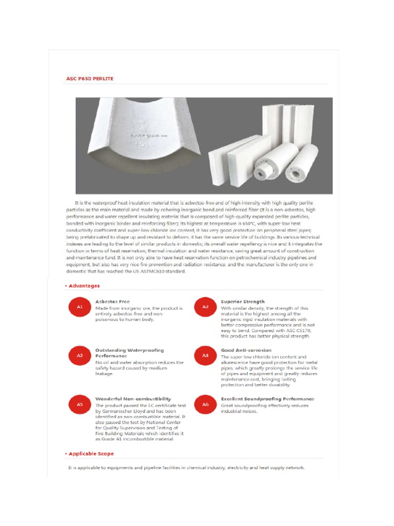 Perlite Insulation | PDF