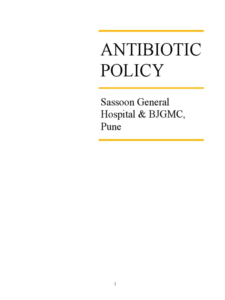 Antibiotic Policy 2014 | PDF | Antimicrobial Resistance | Pneumonia