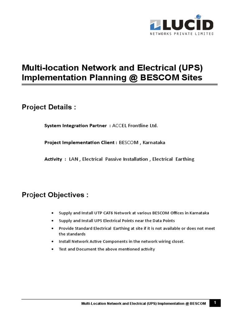 Implementation Plan For BESCOM Project | PDF | Computing | Computing ...