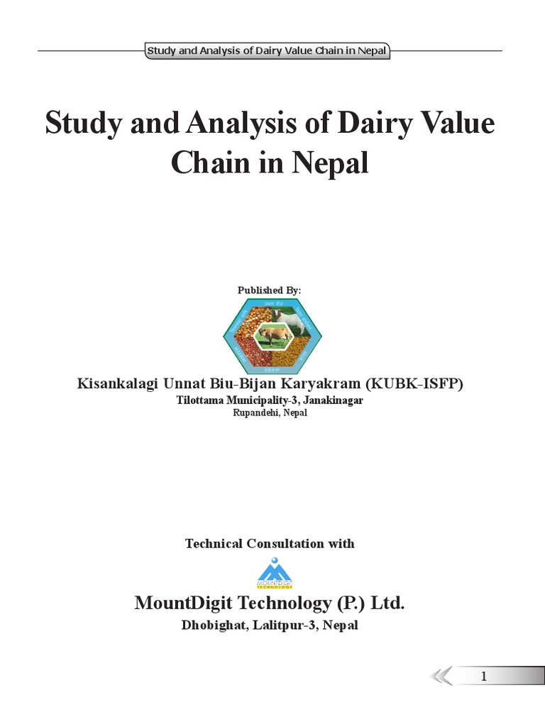 Dairy Value Chain Report PDF | PDF | Milk | Survey Methodology
