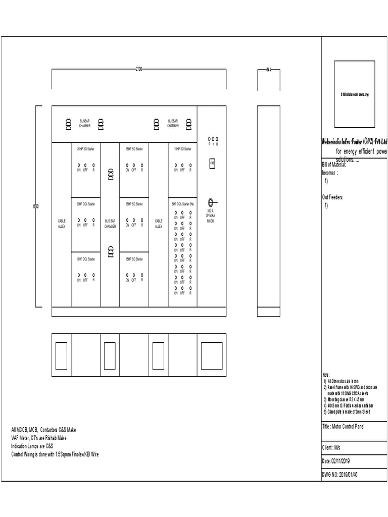 MCC Panel | PDF | Manufactured Goods | Electrical Components