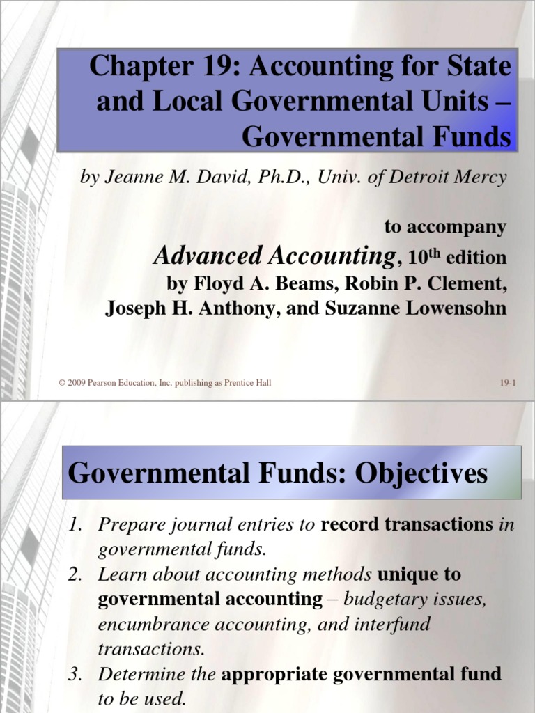 Chapter 19 Accounting For State and Local Governmental Units ...