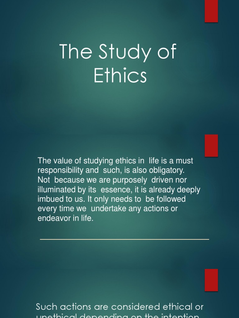 The Study of Ethics | PDF | Value (Ethics) | Morality