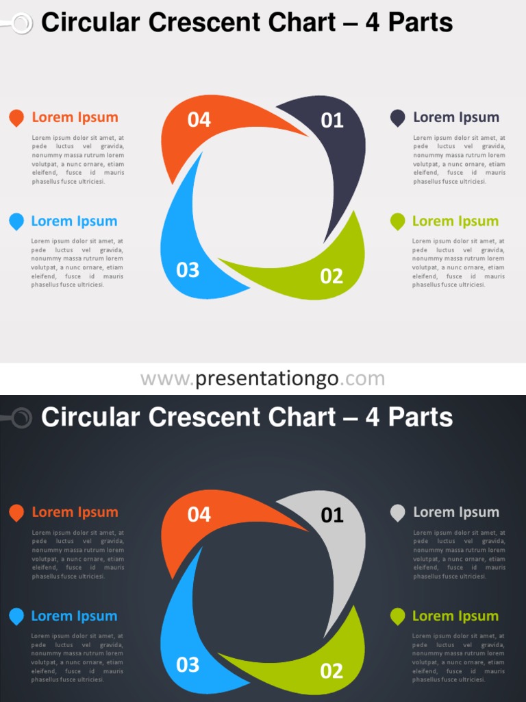 Circular Crescent Diagram 4parts PGo | PDF