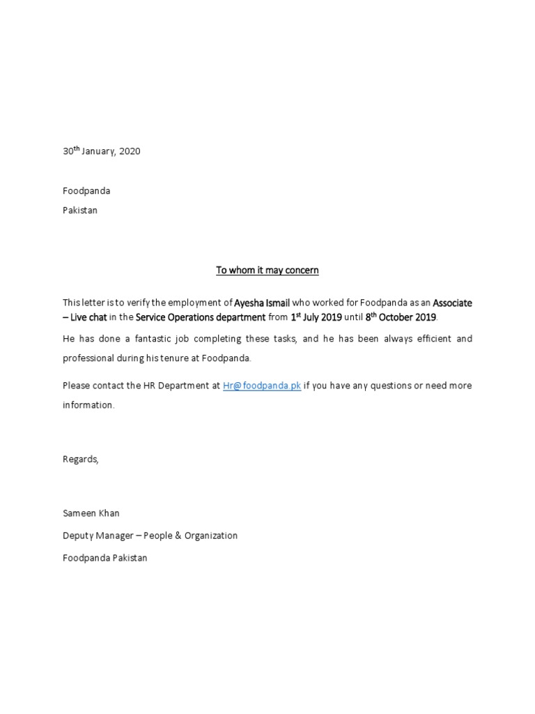 Experience Letters | PDF | Employment | Business