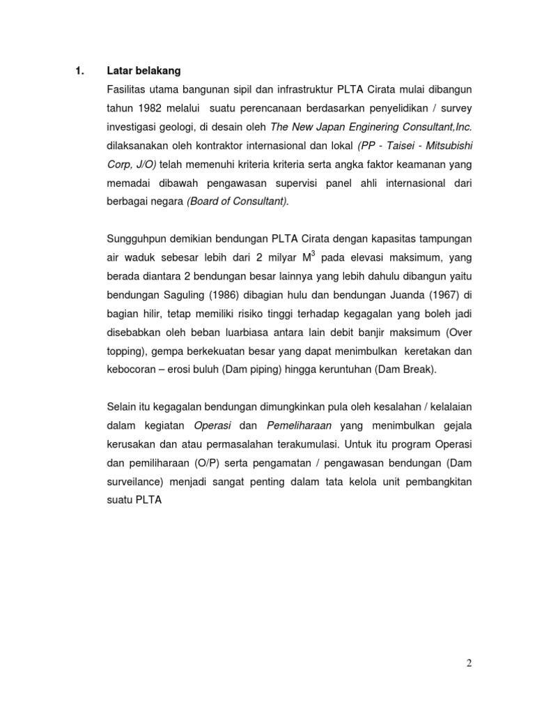 OM DAM Cirata 2010 | PDF