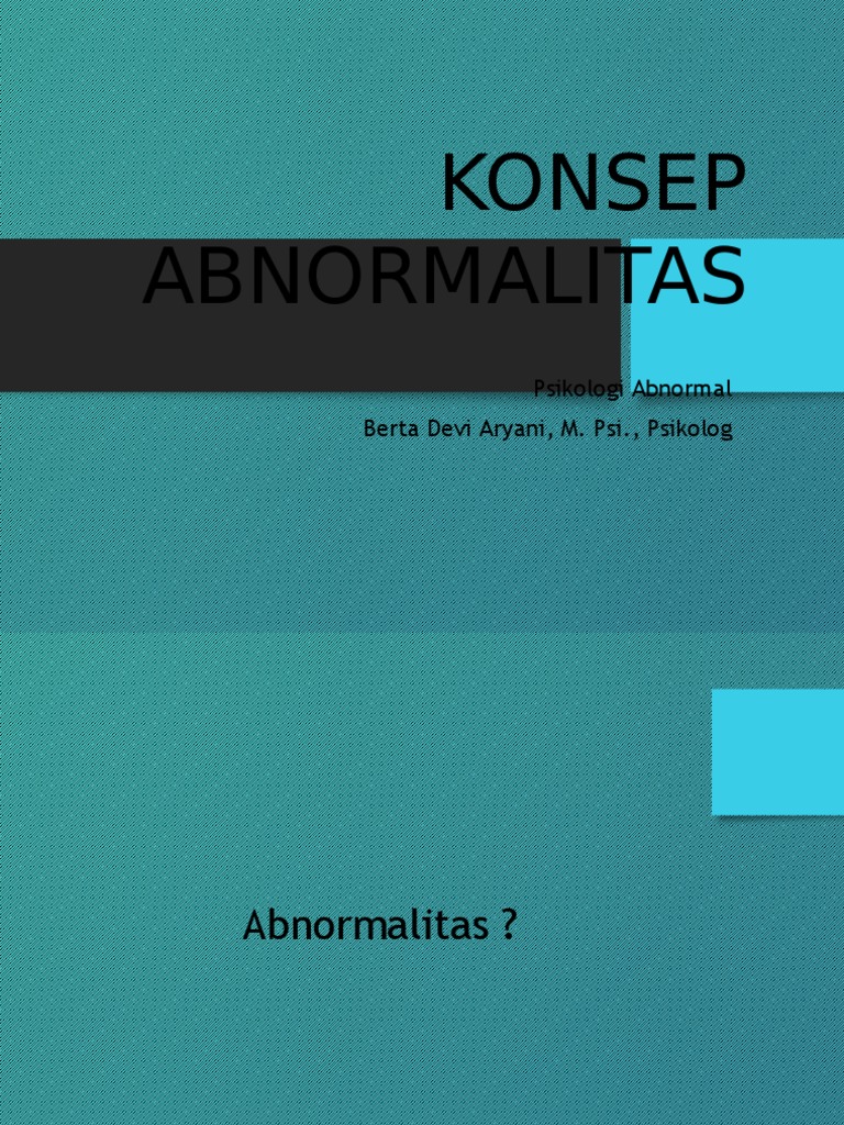 Konsep Abnormalitas | PDF