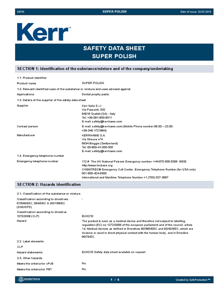 Kerr | PDF | Safety | Chemistry