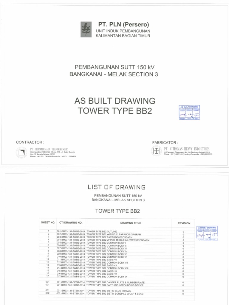 Gambar Tower BB2 & Seting Stub Citramas | PDF