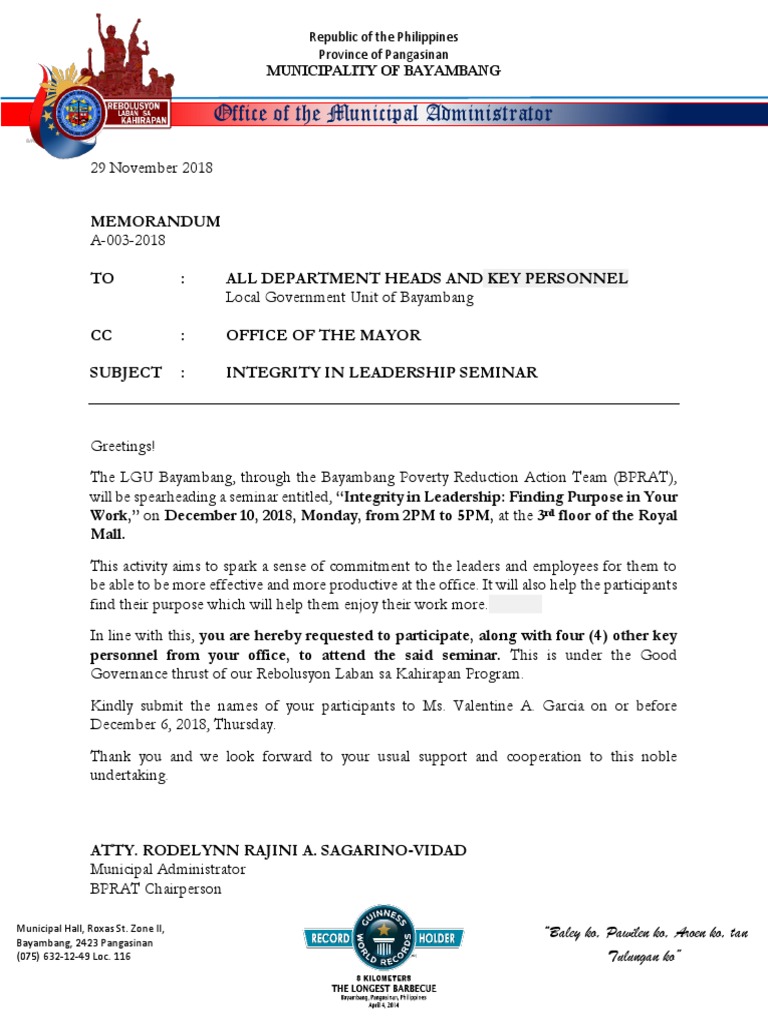 Letterhead | PDF | Leadership | Local Government