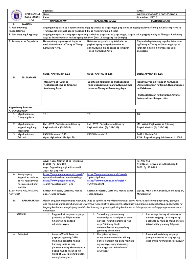 JHS-DLL - 3rd Grading - 25-27 PDF | PDF