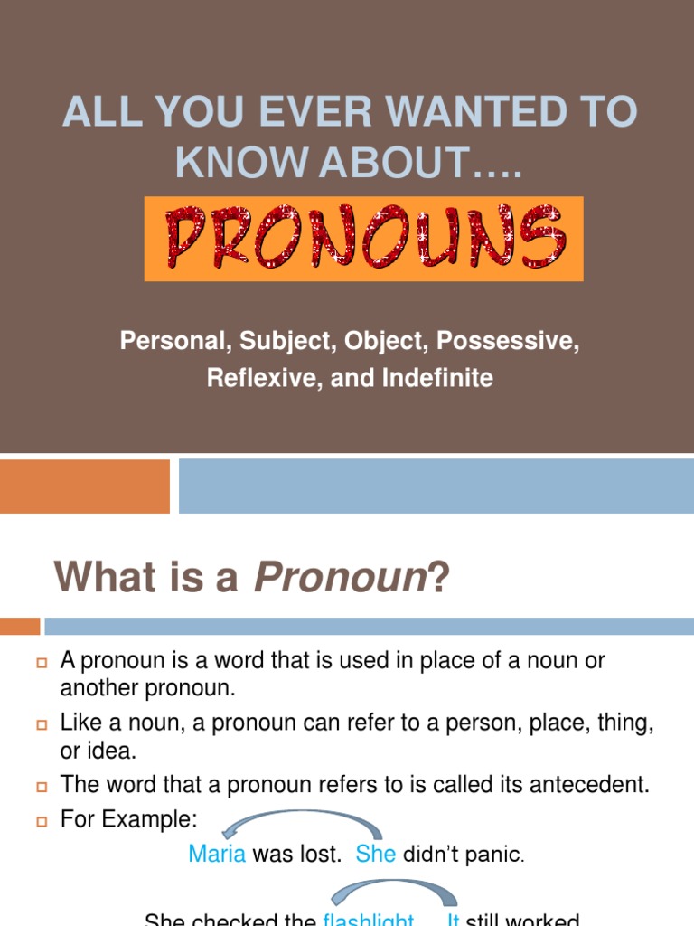 Understanding Pronouns and Their Usage | PDF | Pronoun | Grammatical Number