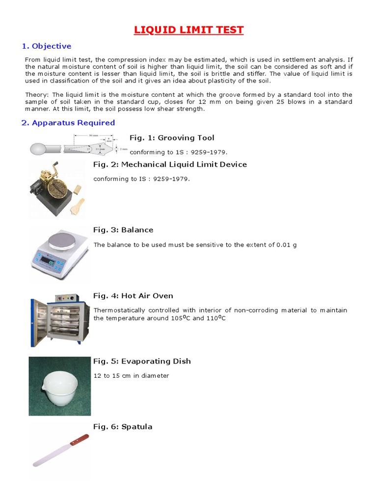 Liquid Limit Test | PDF | Civil Engineering | Materials