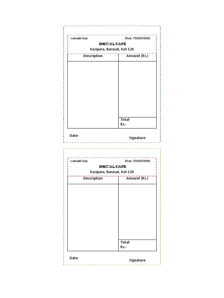 Bill of Cafe | PDF