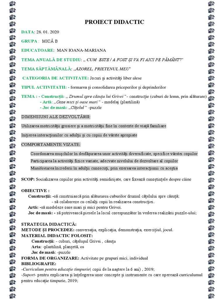 PROIECT-DIDACTIC Centre Bun | PDF