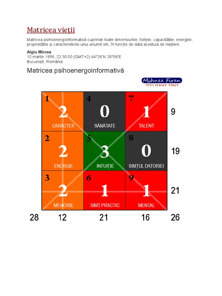 Matricea Vieții | PDF