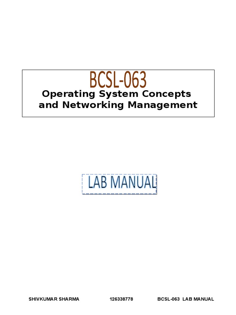 bcsl-063 Solved Lab Manual | PDF | Backup | Windows 2000