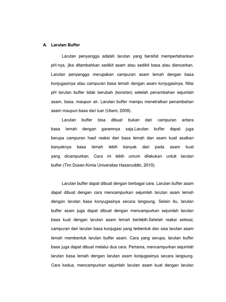 Pembuatan - Larutan - Buffer 12 | PDF