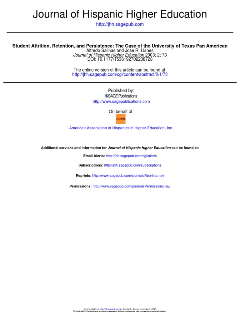 Student Attrition, Retention, and Persistence | PDF | Academia | Learning