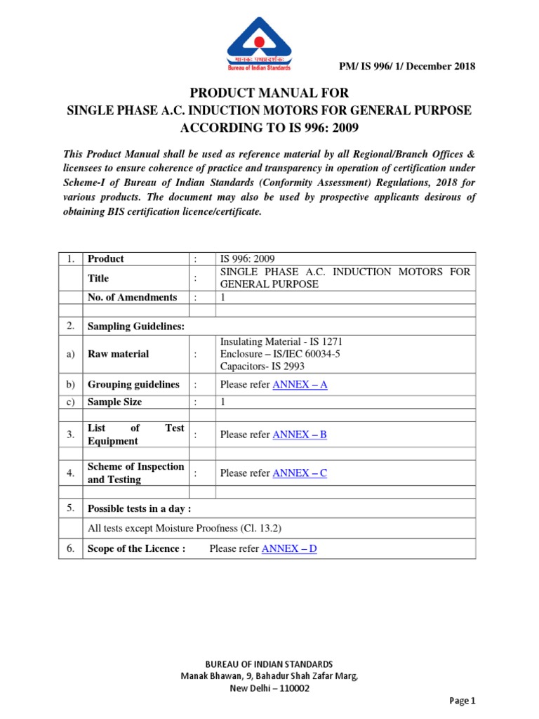 Product Manual 996 | PDF | Electric Motor | Capacitor